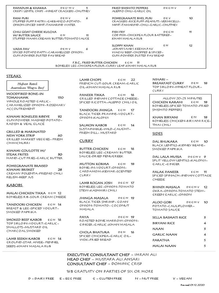 Khan Saab | PDF | Kebab | Curry