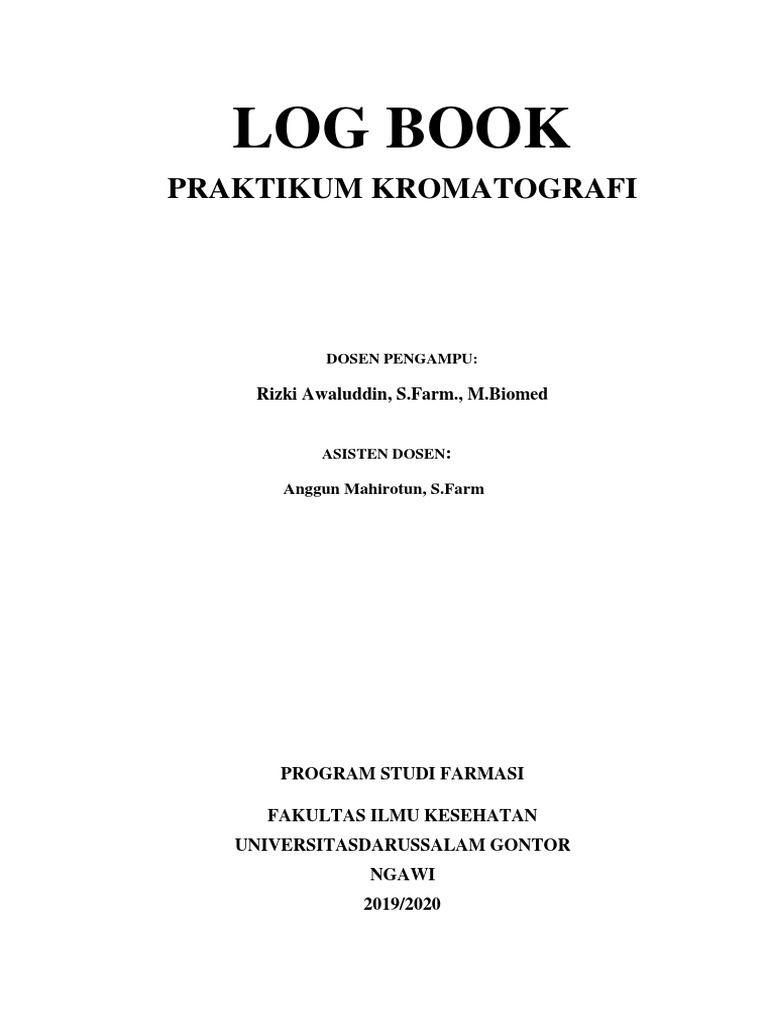 Log Book Praktikum Kromatografi | PDF | Sains & Matematika
