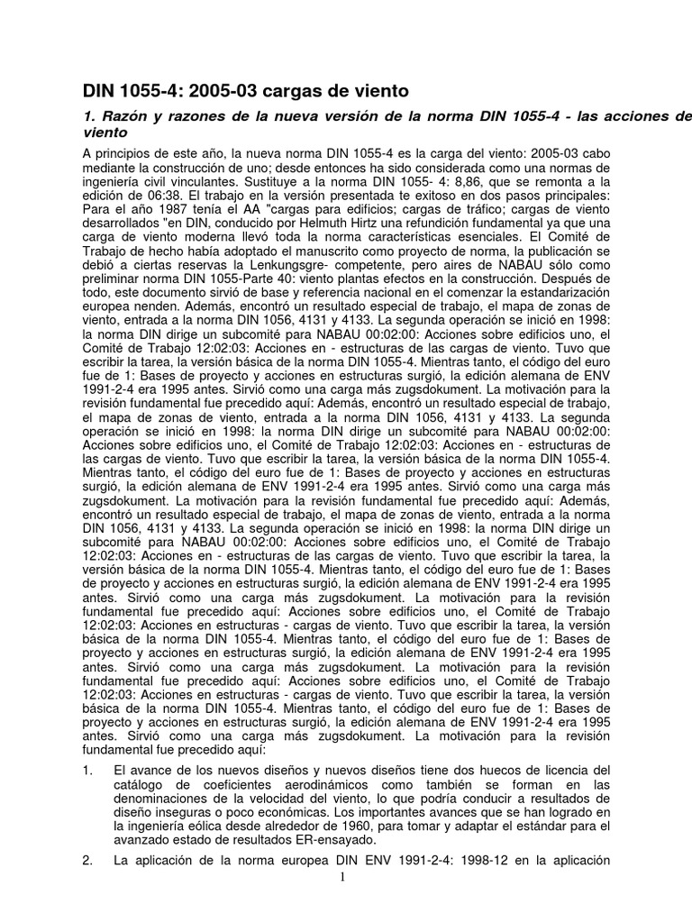 DIN 1055.de - Es | PDF | Herida | Presión