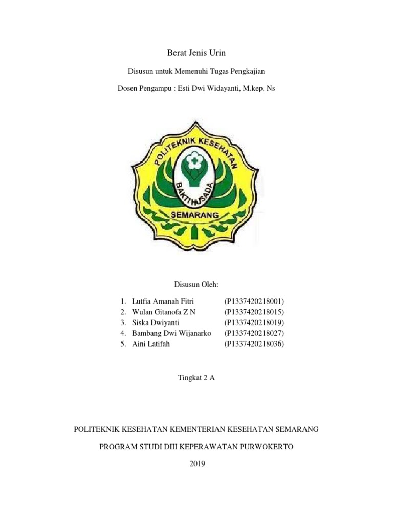 Berat Jenis Urin | PDF