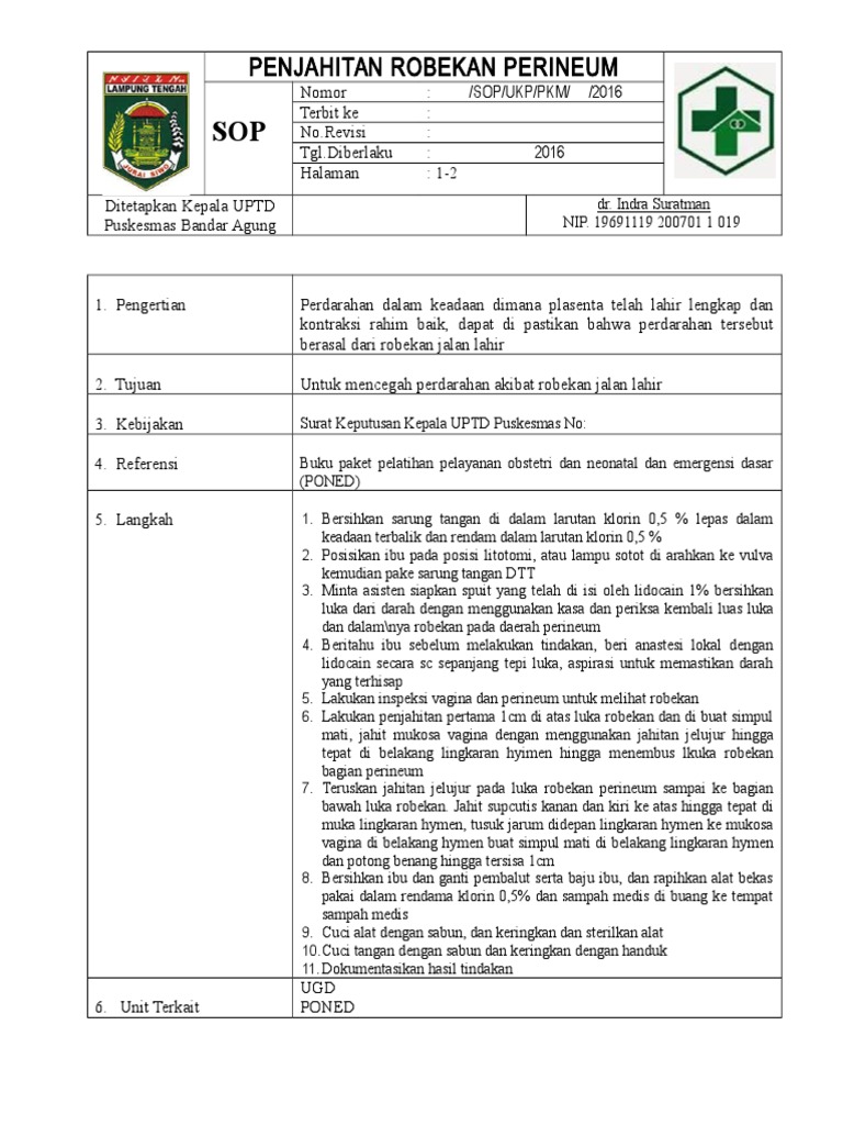 Pemjahitan Robekan Perineum | PDF | Pengembangan Diri | Kesehatan Holistik