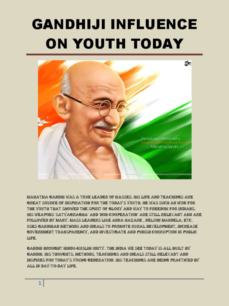 Gandhi's Teachings Continue to Inspire Youth in Pursuing Nonviolence ...
