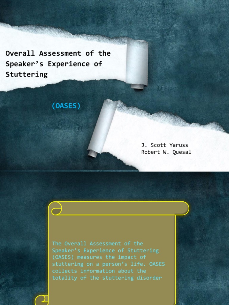 Oases | PDF | Stuttering | Psychiatry Related Fields