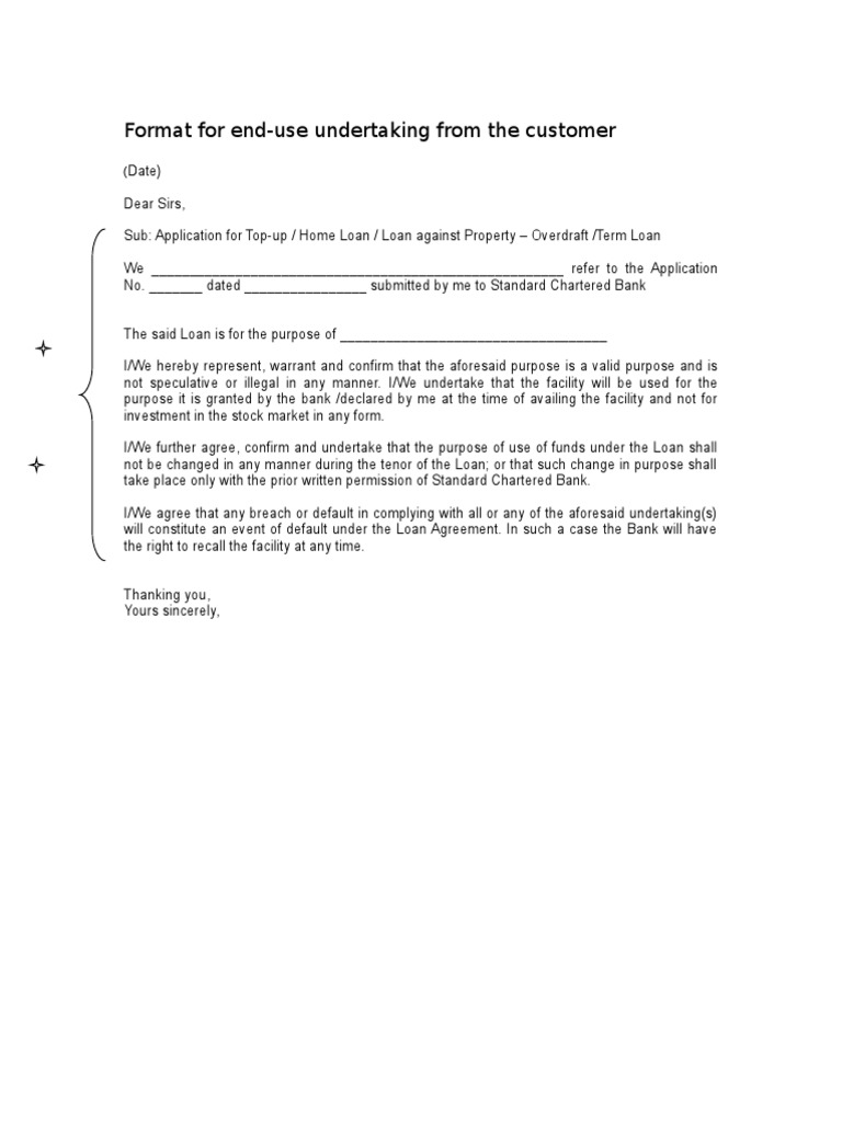 Format End Use Letter New | PDF