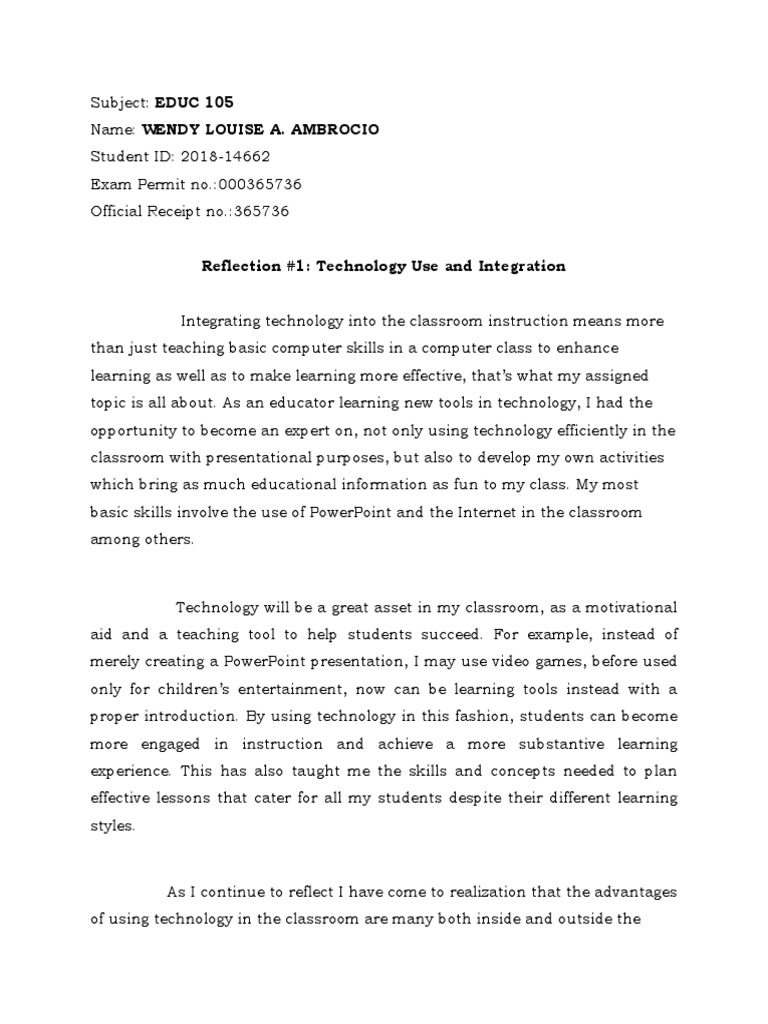 EDUC 105-AMBROCIO (Reflections) | PDF | Learning Styles | Differentiated Instruction