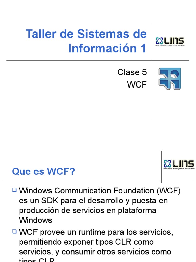 WCF | PDF | .NET Framework | Ingeniería de software