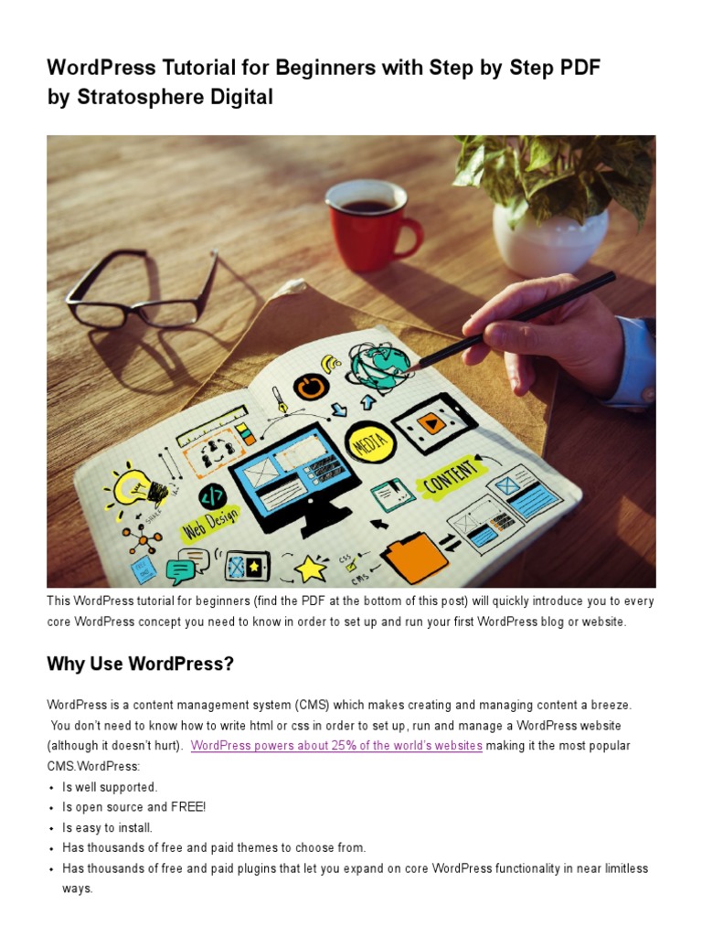 Wordpress Tutorial For Beginners With Step By Step Pdf Stratosphere