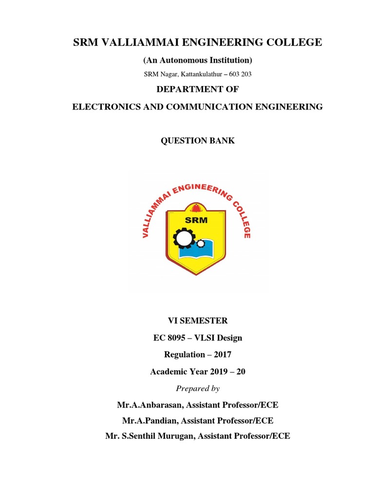 EC8095-VLSI Design | PDF | Cmos | Logic Gate