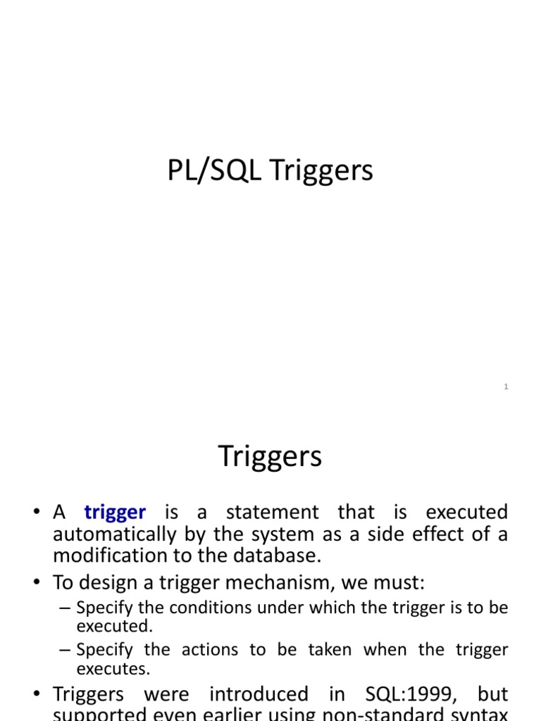 PL SQL Triggers | PDF | Information Technology Management | Information Retrieval