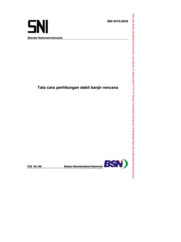 Sni 2415 2016 | PDF