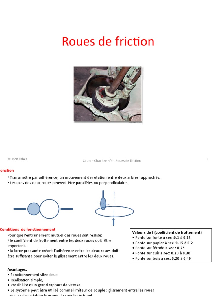 Roues de Friction | PDF | Friction | Machine