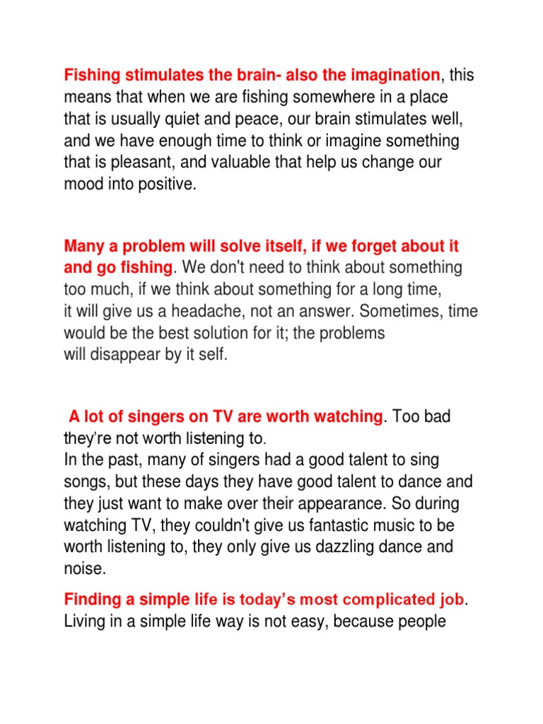 Fishing Stimulates The Brain | PDF