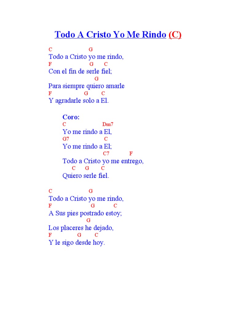Todo A Cristo Yo Me Rindo PDF | PDF | Mesianismo | Cristo (título)