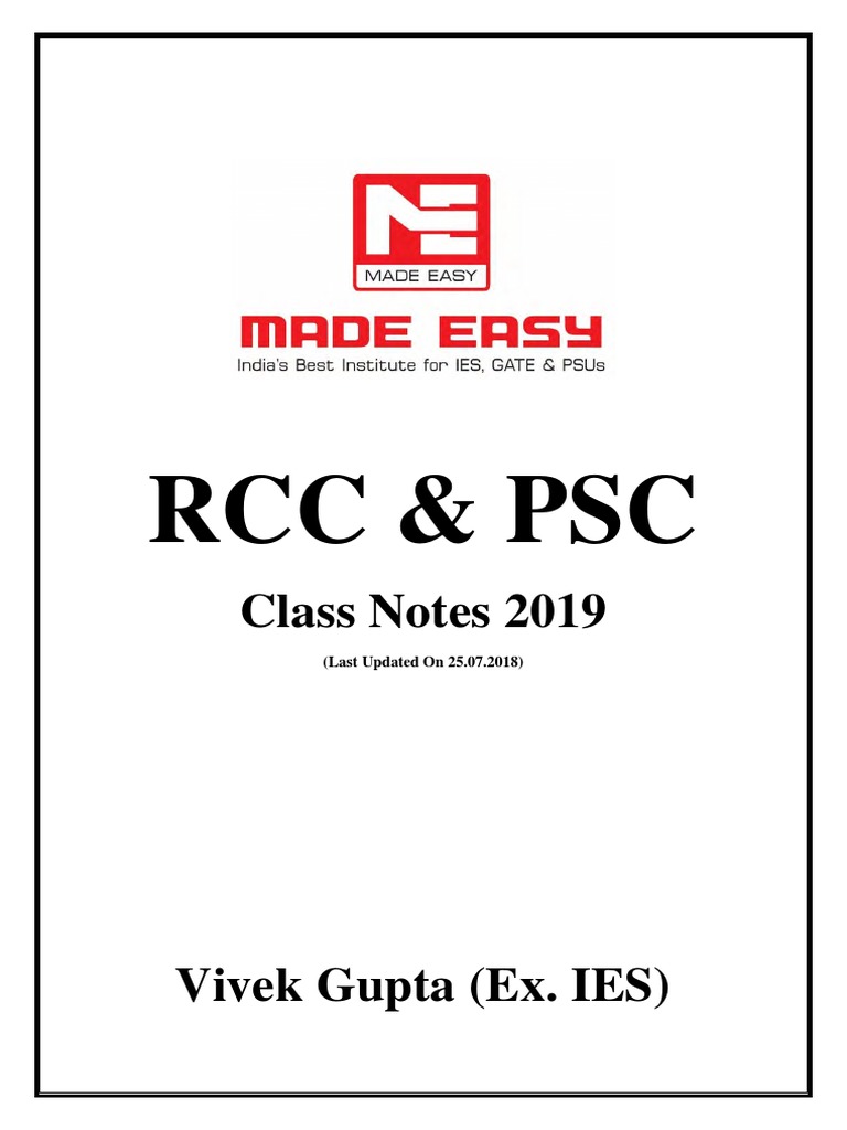 PSC Class Notes by Vivek Gupta | PDF | Chemical Product Engineering ...