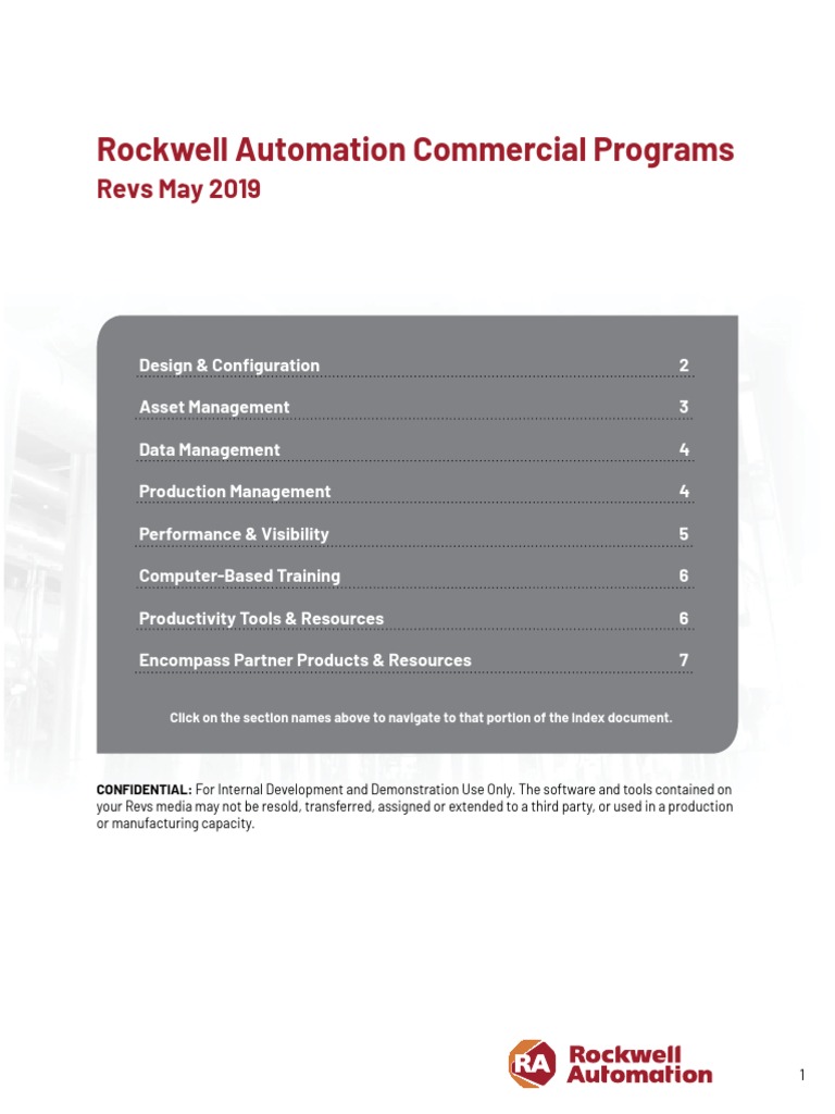 Overview of Rockwell Automation Commercial Software Programs | PDF ...
