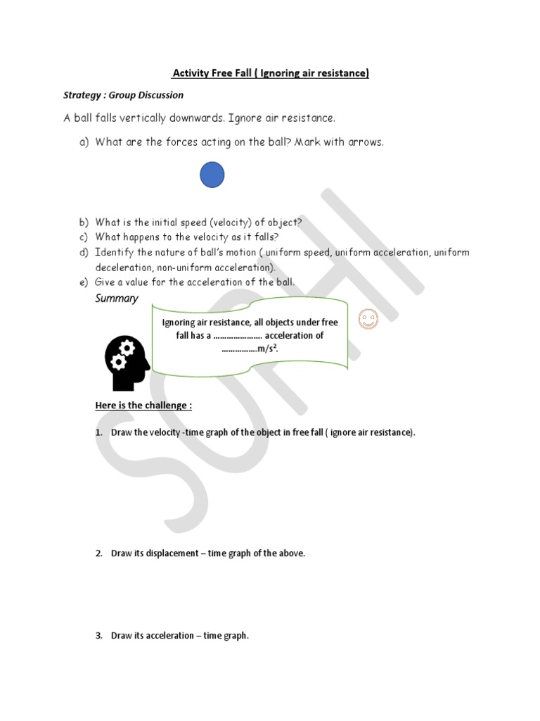 Free Fall Physics: Forces & Graphs | PDF | Acceleration | Drag (Physics)