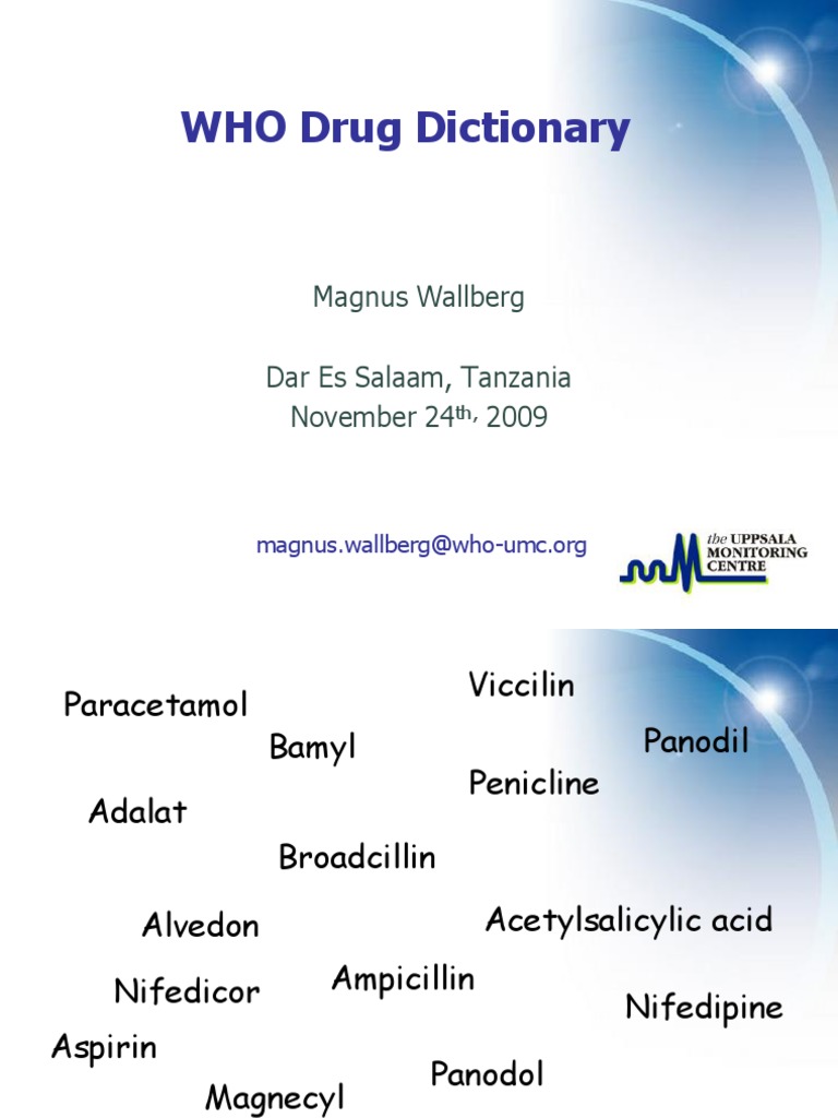 WHO Drug Dictionary | PDF | Drugs | Aspirin