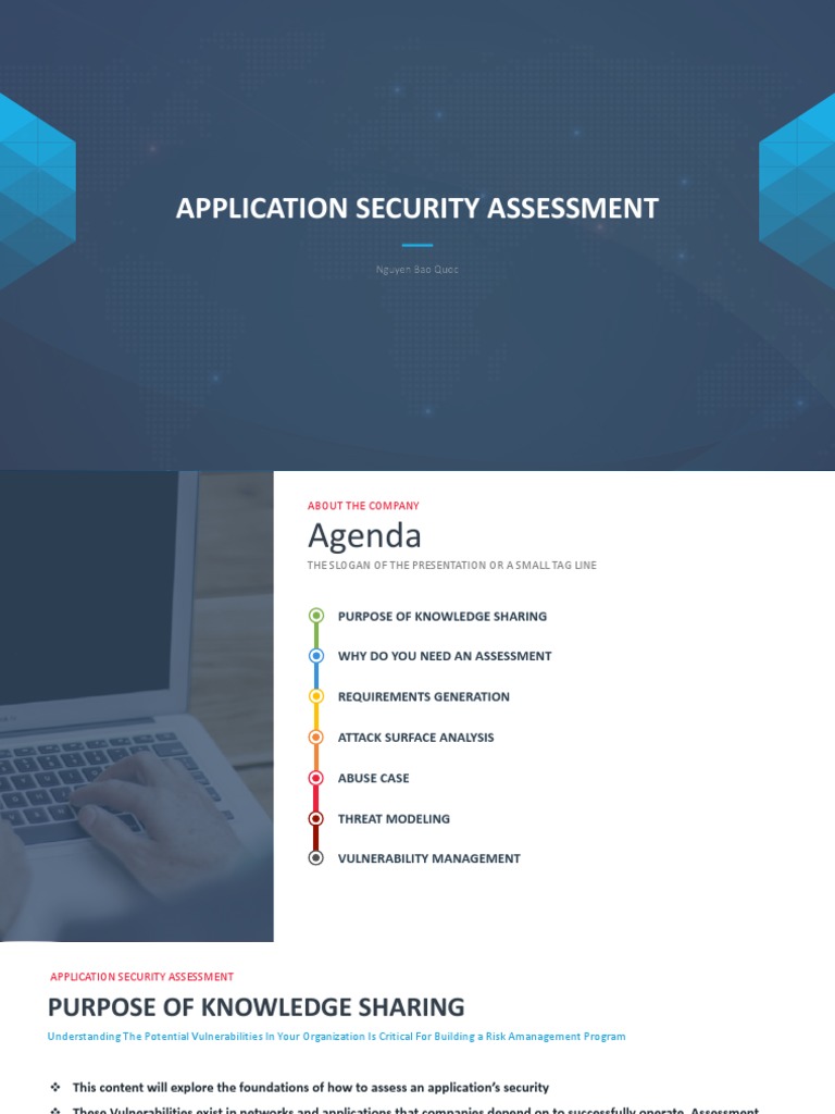 APPLICATION SECURITY ASSESSMENT - Draft - Ver01 | PDF | Vulnerability (Computing) | Threat ...