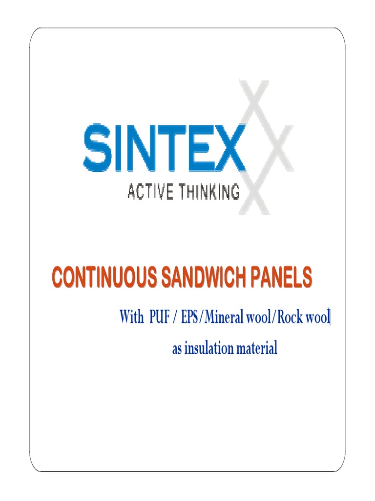 Sintex Sandwich Panels PDF | PDF | Building Insulation | Temperature