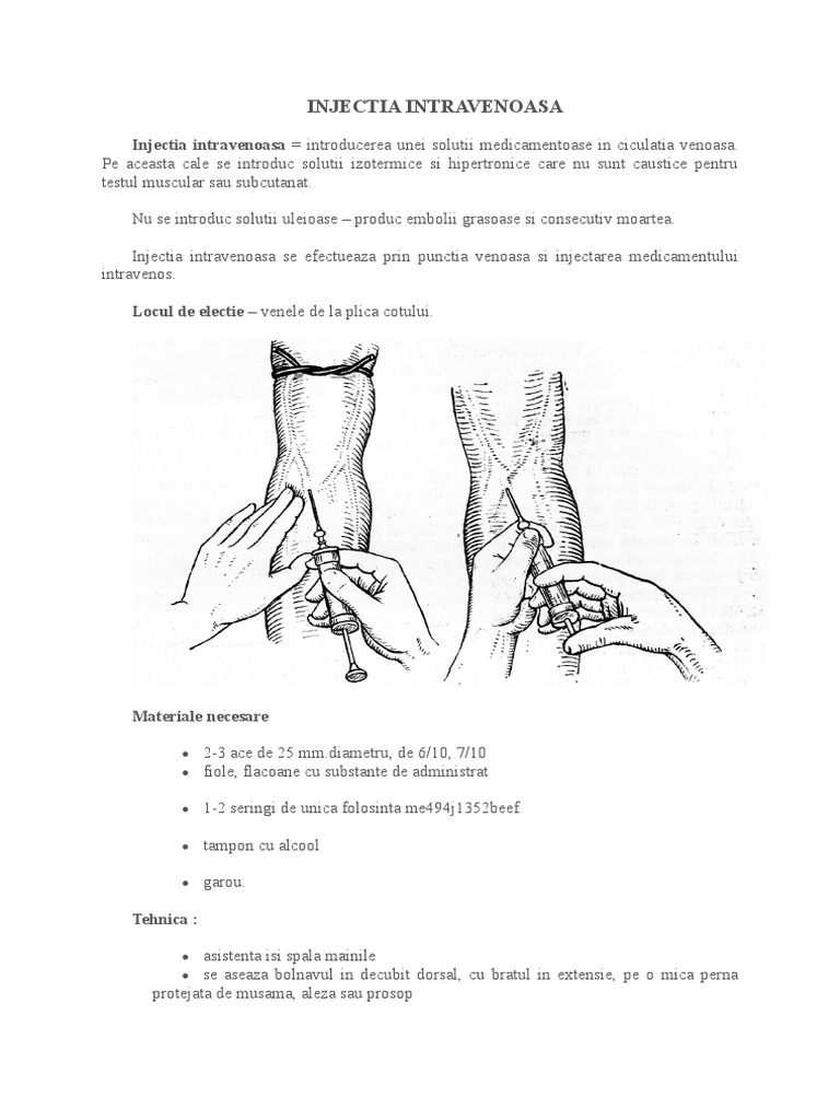 Injectia Intravenoasa | PDF