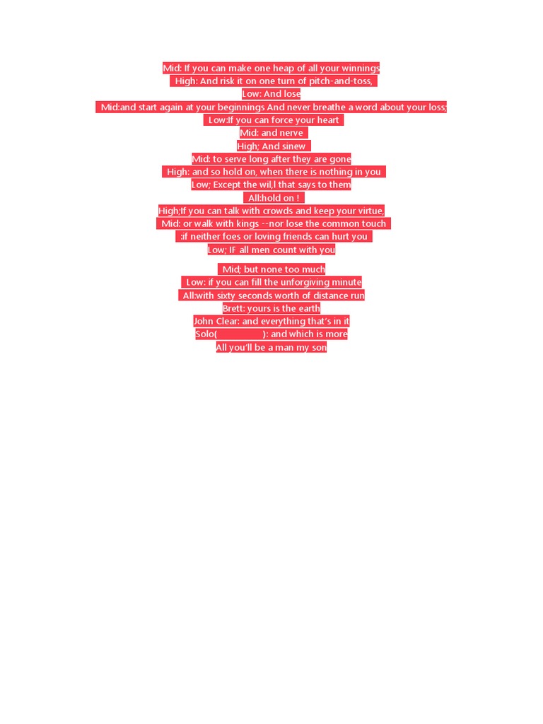 Speech Choir Script | PDF