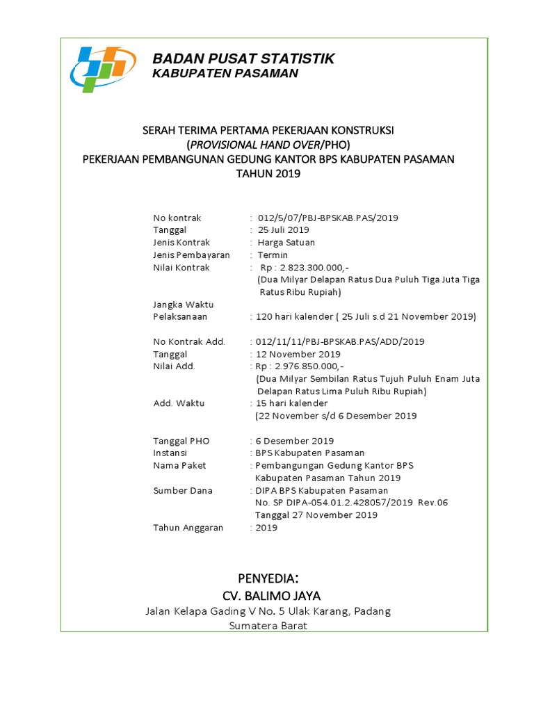 Contoh Cover Pho | PDF