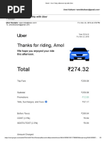 Uber Bill | PDF | Invoice | Payments