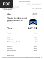 Uber Bill | PDF | Invoice | Payments