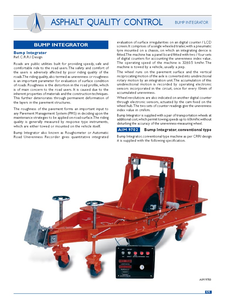 Bump Integrator.pdf | Surface Roughness | Road