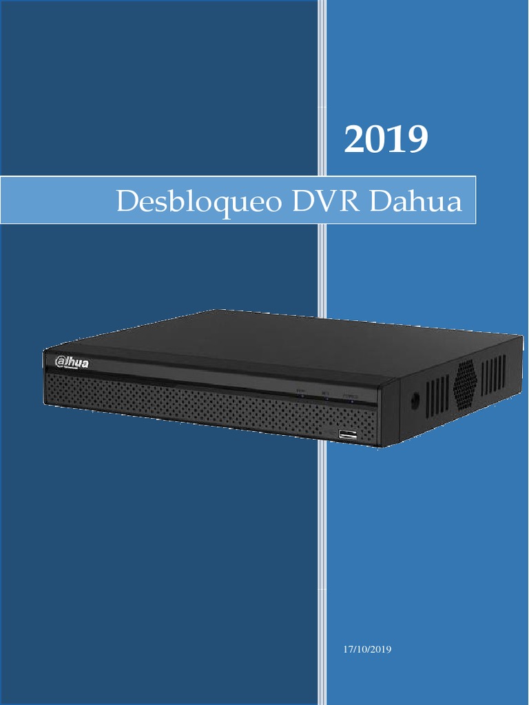 Desbloqueo DVR Dahua | PDF | Contraseña | Aplicación movil