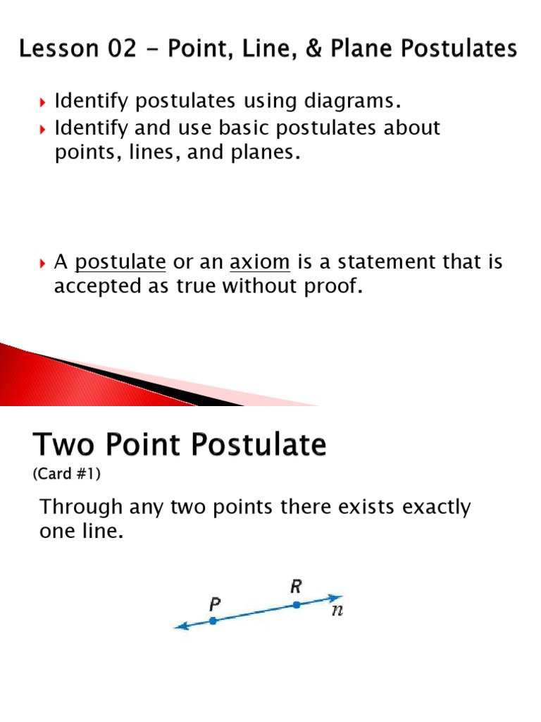Basic Geometry Postulates Guide | PDF