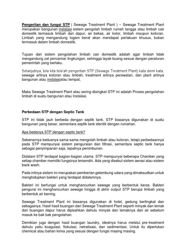 Pengertian Dan Fungsi STP | PDF