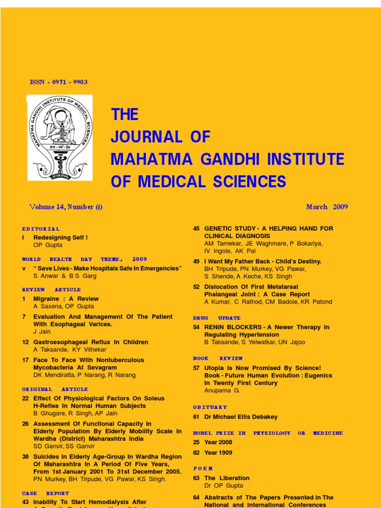 Journal Mgims | PDF | Migraine | Eugenics