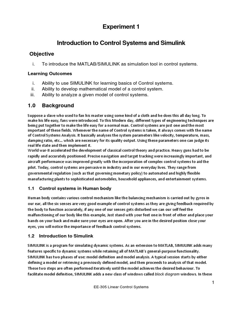 LCS Lab | PDF | Control Theory | Control System