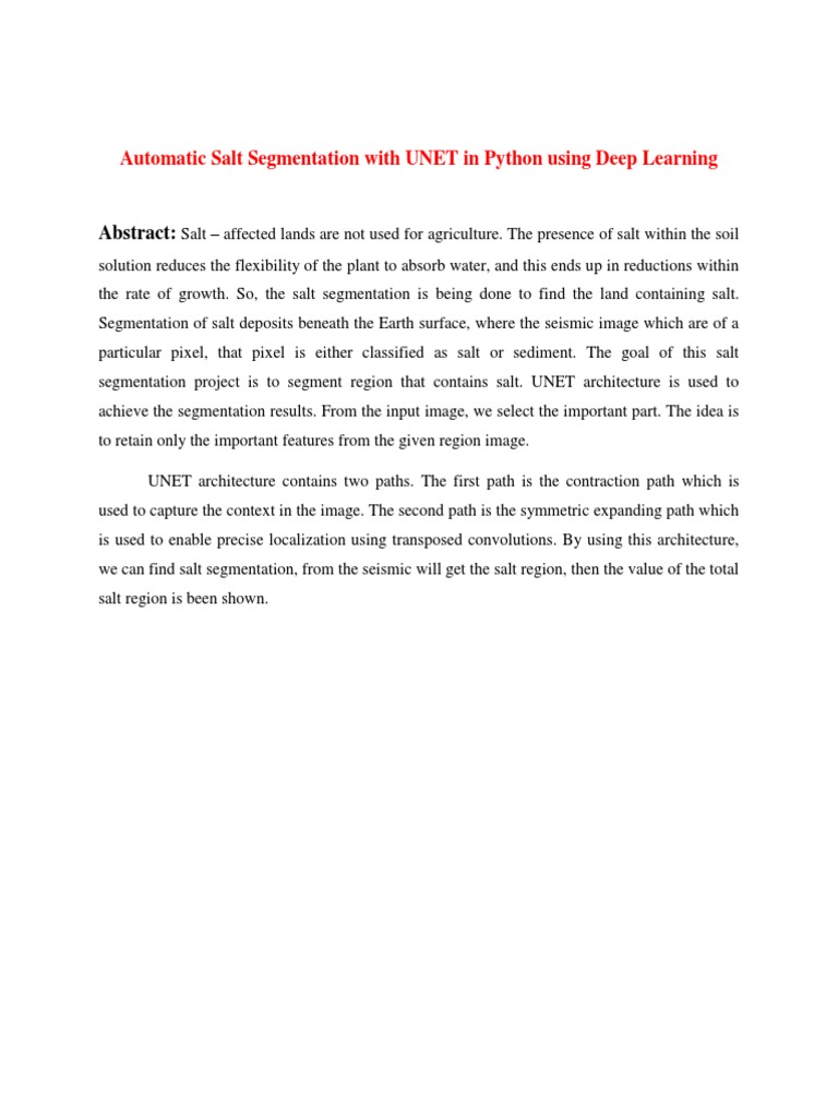 Automatic Salt Segmentation With UNET in Python Using Deep Learning ...