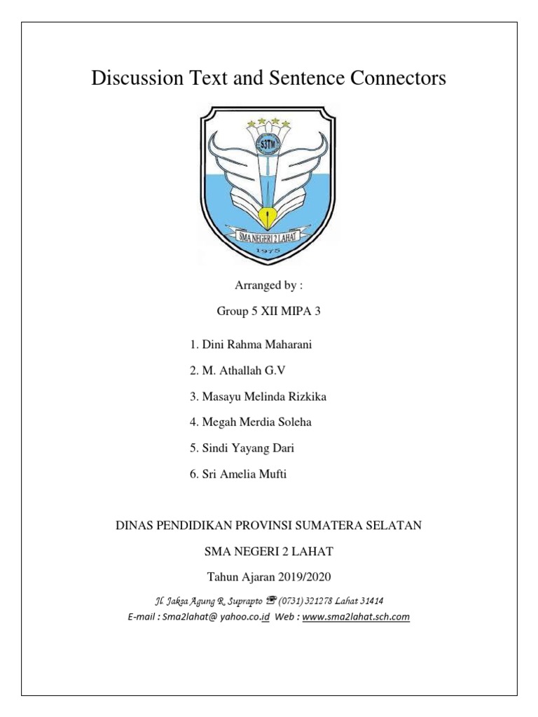 Discussion Text and Sentence Connectors | PDF | Onomastics | Semantic Units
