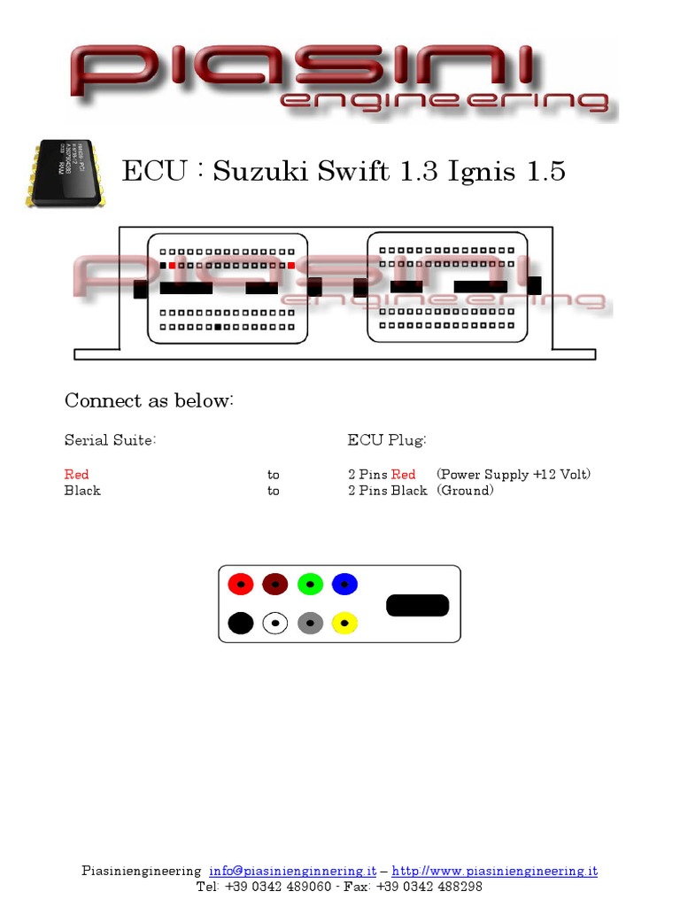 Connection and Programming Instructions for ECUs in Suzuki Swift 1.3 ...