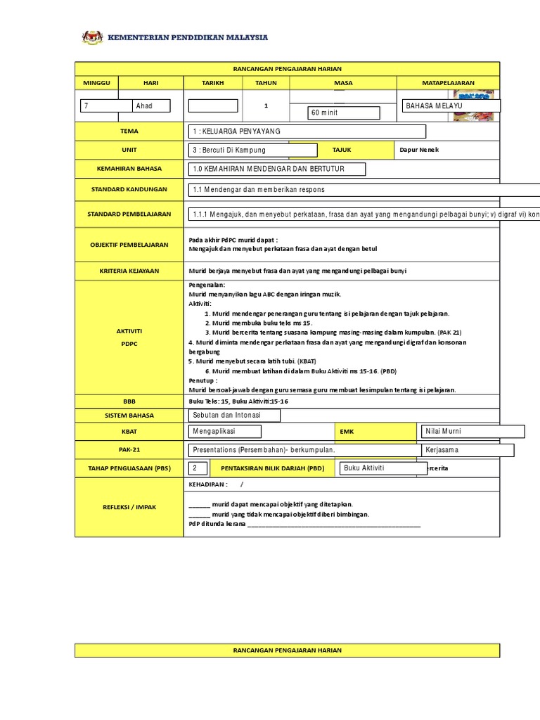 RPH BM THN 1-Unit 3 (M7) | PDF