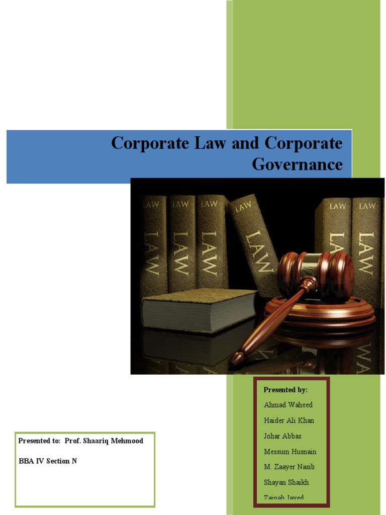 Business Law Project | PDF | Corporate Governance | Governance