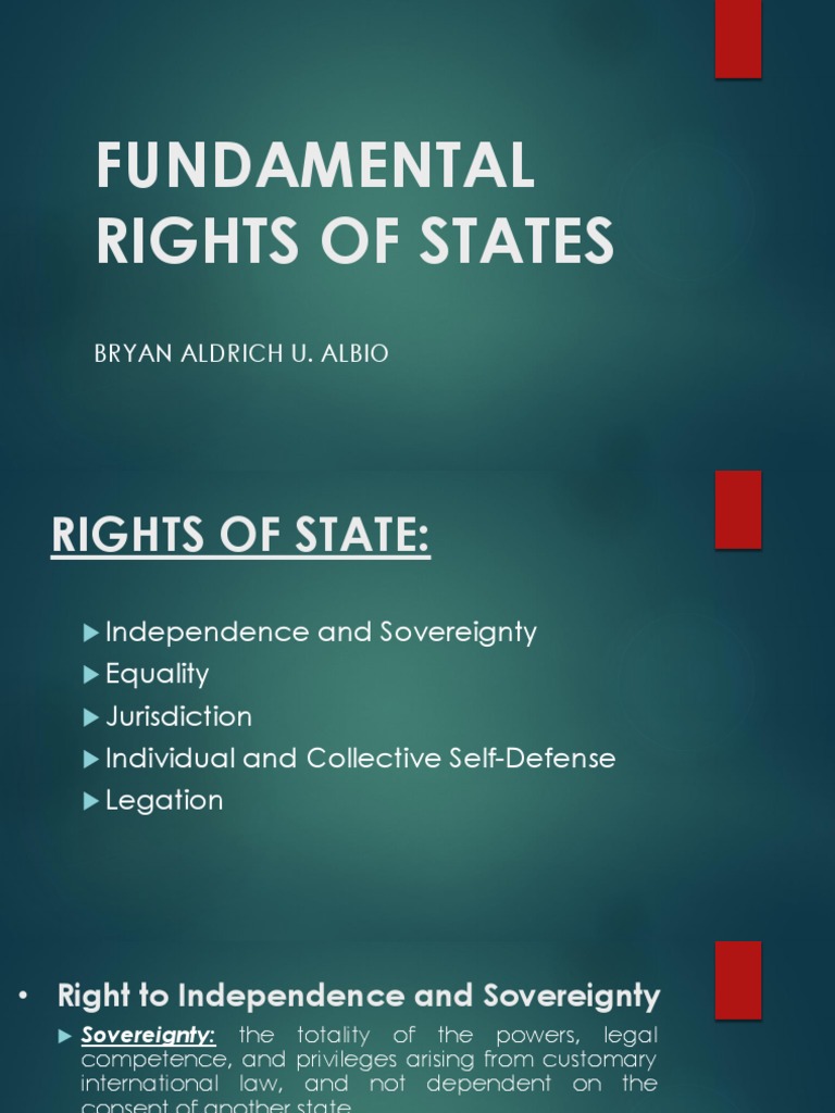 Fundamental Rights of States | PDF | Sovereign State | Sovereignty