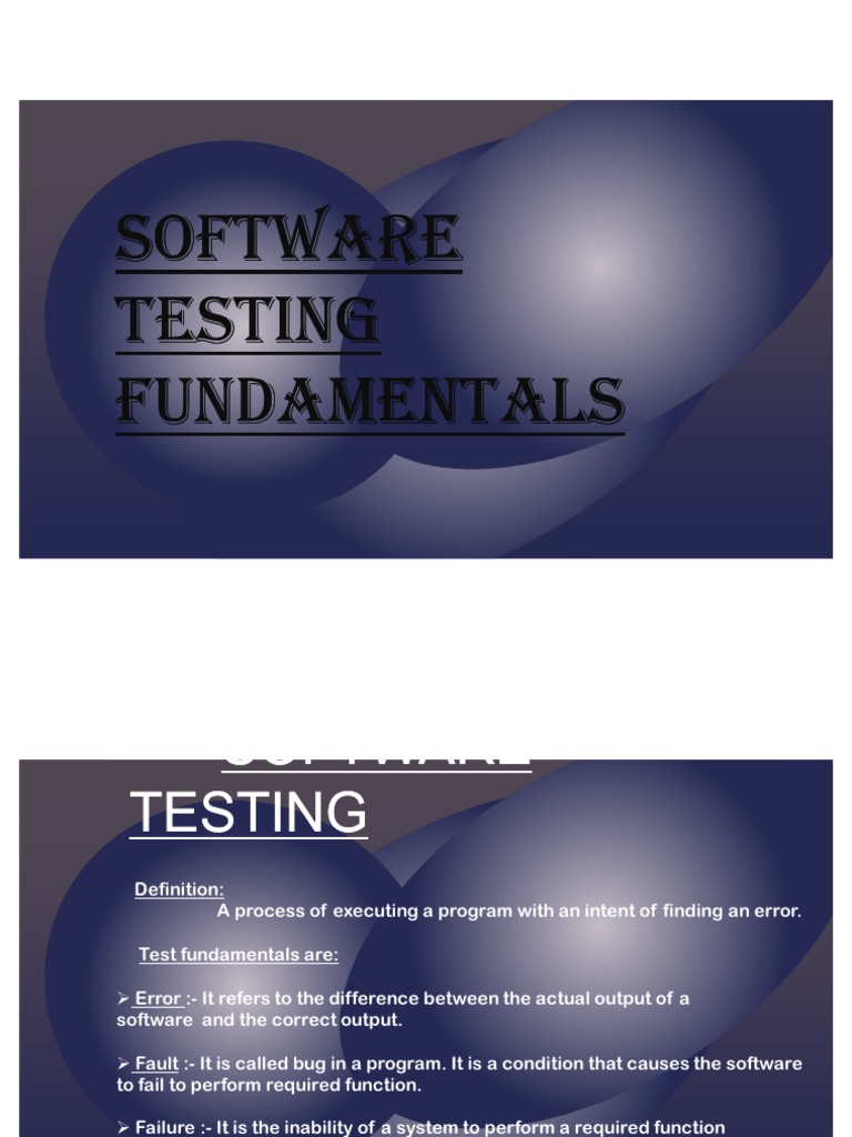 Fundamentals of Testing | PDF | System | Software Bug
