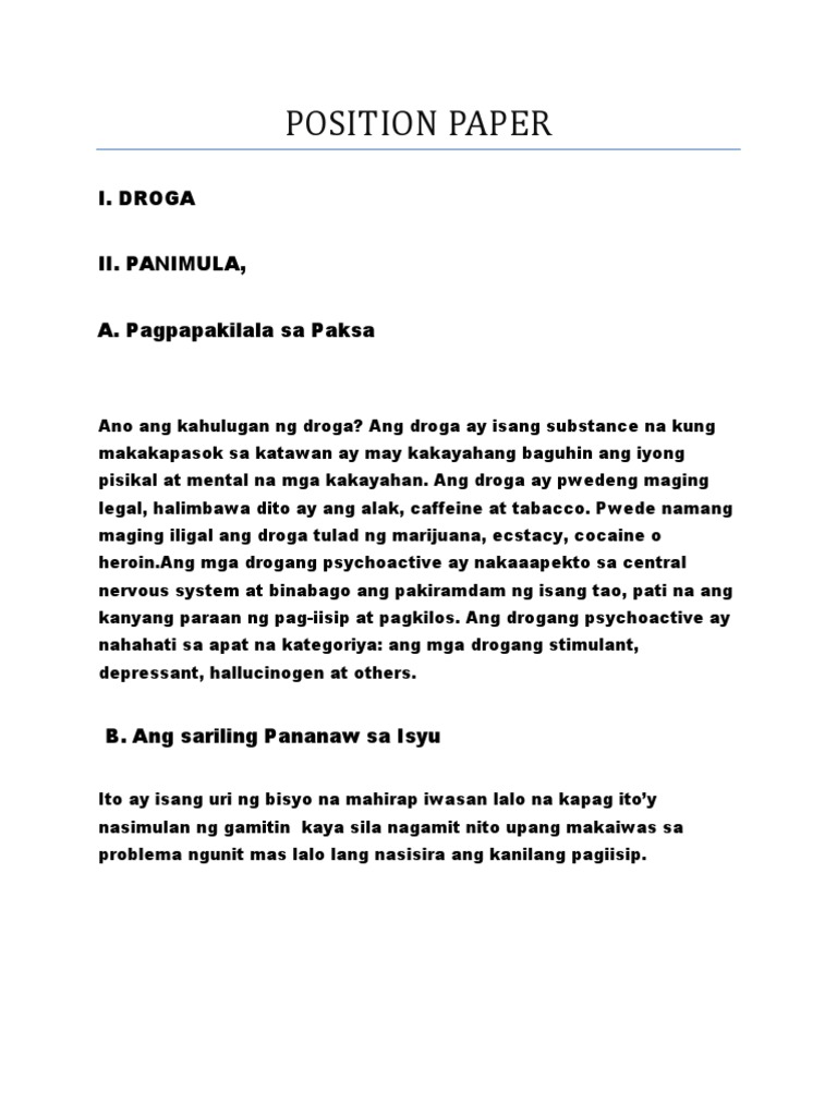 Position Paper1 | PDF
