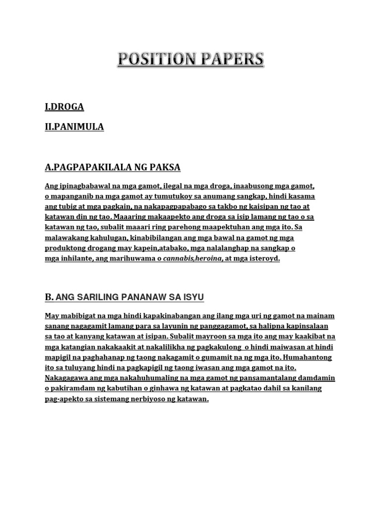 Position Papers2 | PDF
