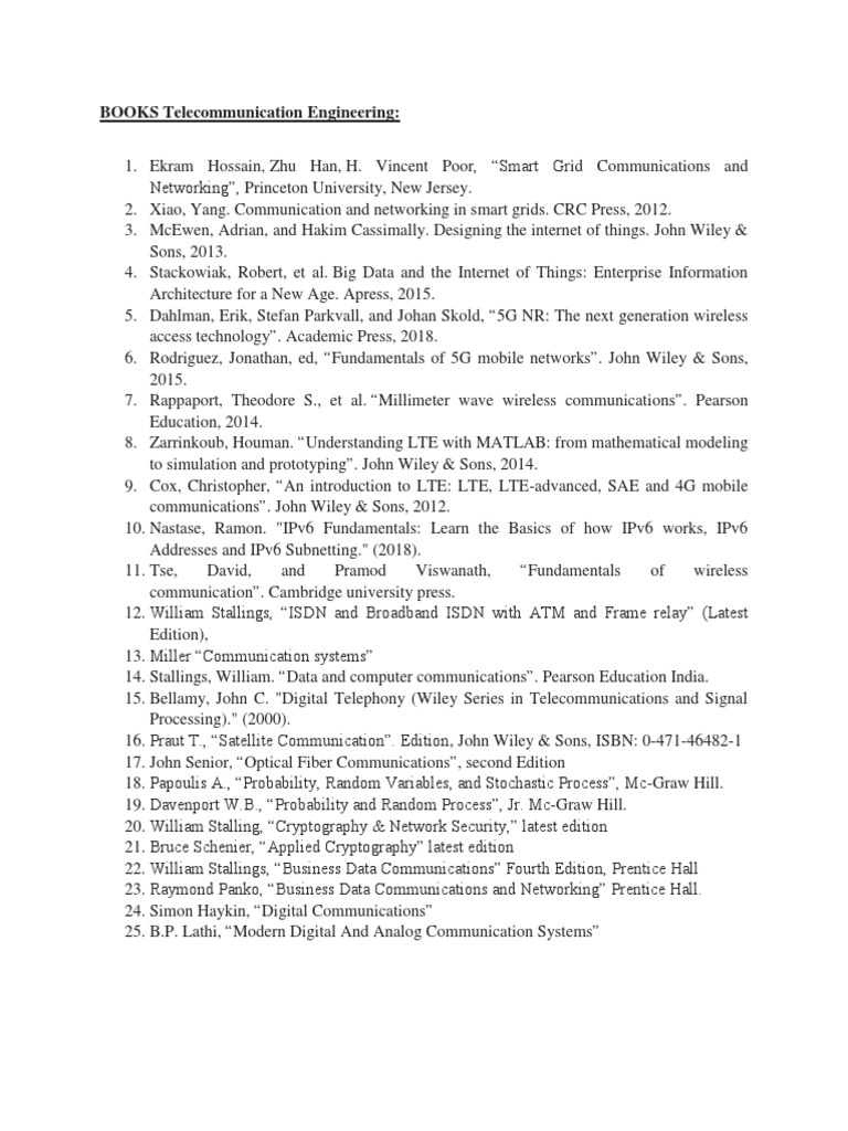 Telecommunication Books | PDF