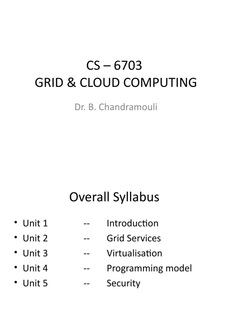 Gcc Unit 1 Pdf Grid Computing Computer Network