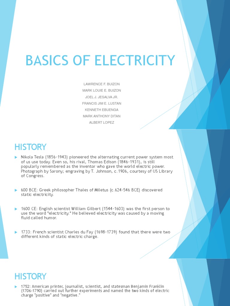 Basics of Electricity | PDF | Volt | Electric Current