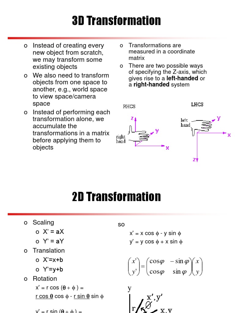 Transformation | PDF | Matrix Theory | Functional Analysis
