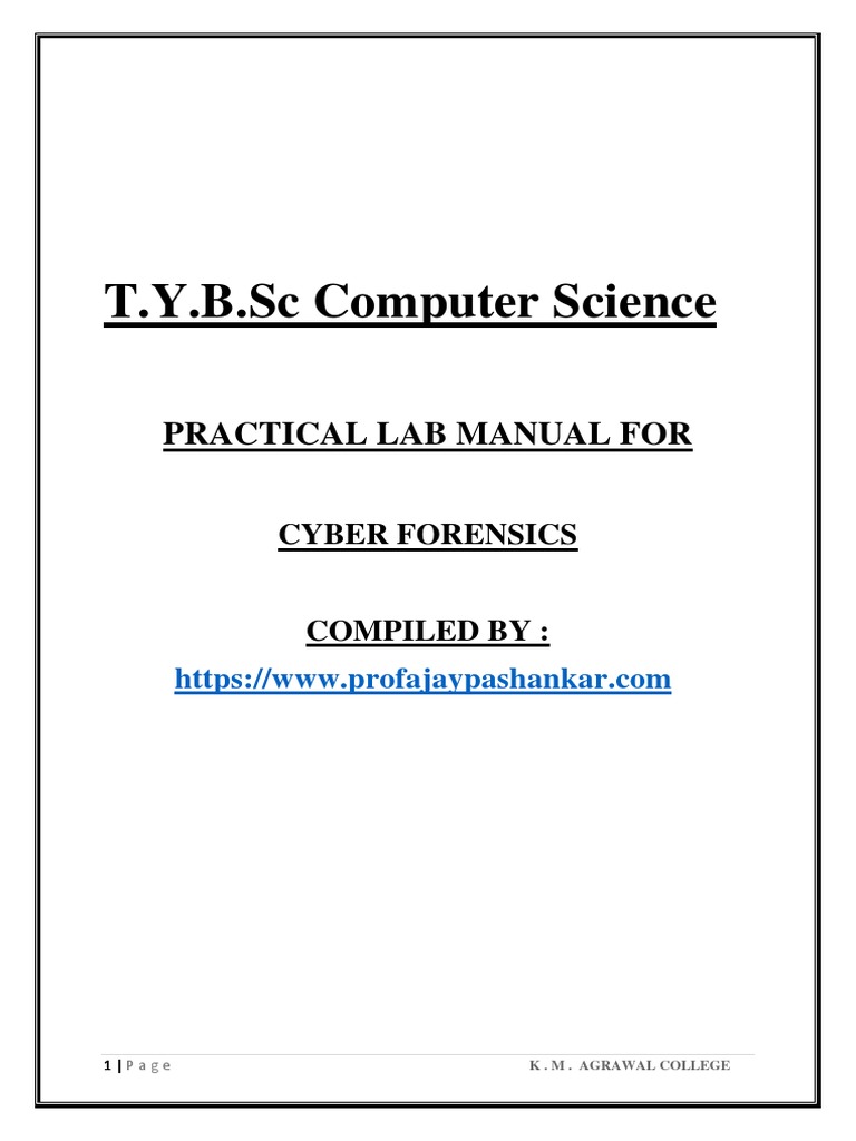 Cyber Forensic Practical Journal For TY Computers Science | PDF | Web ...