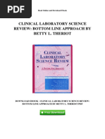 Clinical Laboratory Science Review A Bottom Line Approach | PDF | Computers