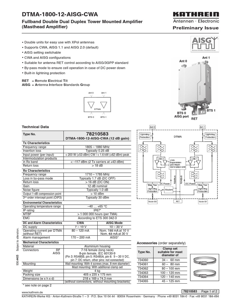 Dtma 1800 K78210583 | PDF | Amplifier | Decibel